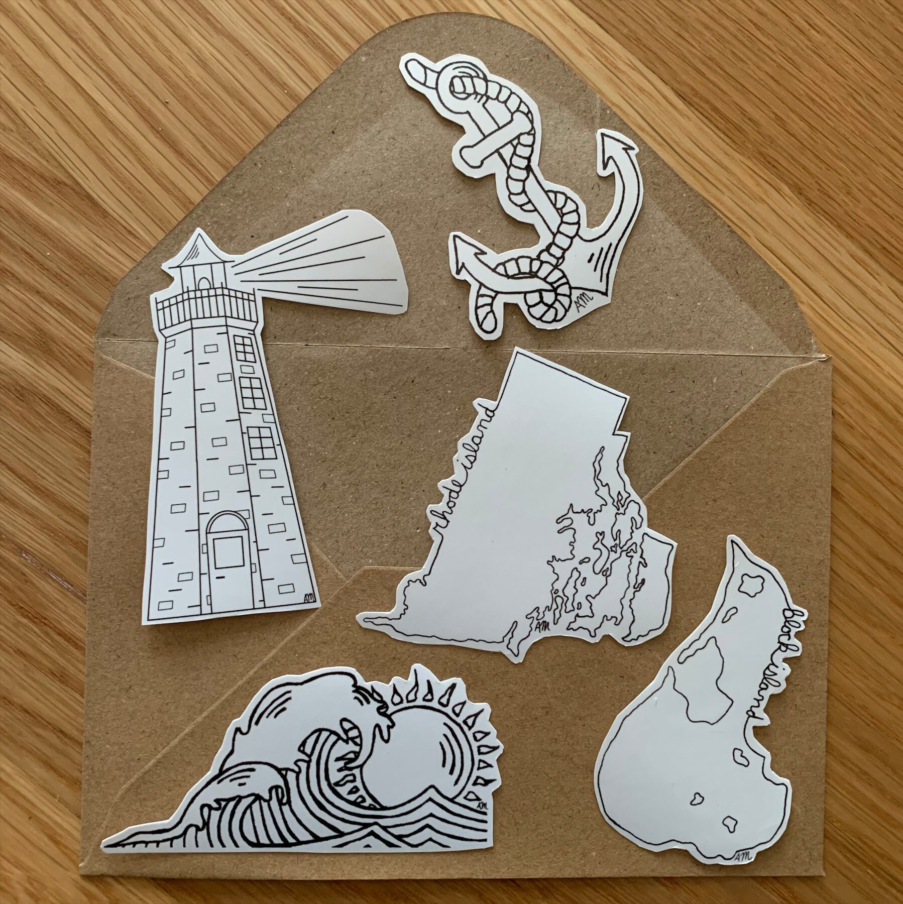 Rhode Island Sticker Pack Wave Sticker Rhode Island Sticker Block ...