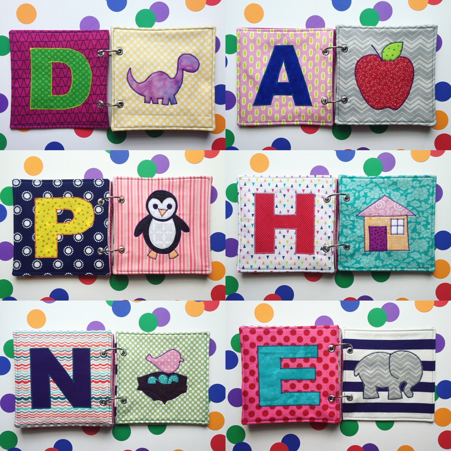 Custom Name Book, Cloth: Unique Keepsake. Great Baby Shower or First ...