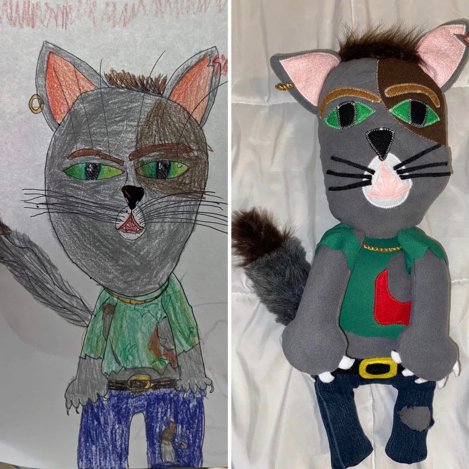 Custom Plushie From Drawing, Custom Stuffed Animal Based on Child's ...