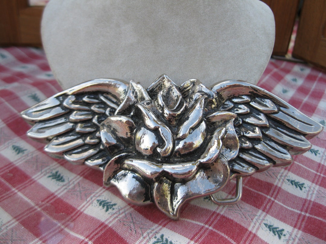 Winged Rose Buckle - Etsy