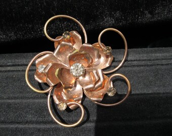 Copper Brooch | Etsy