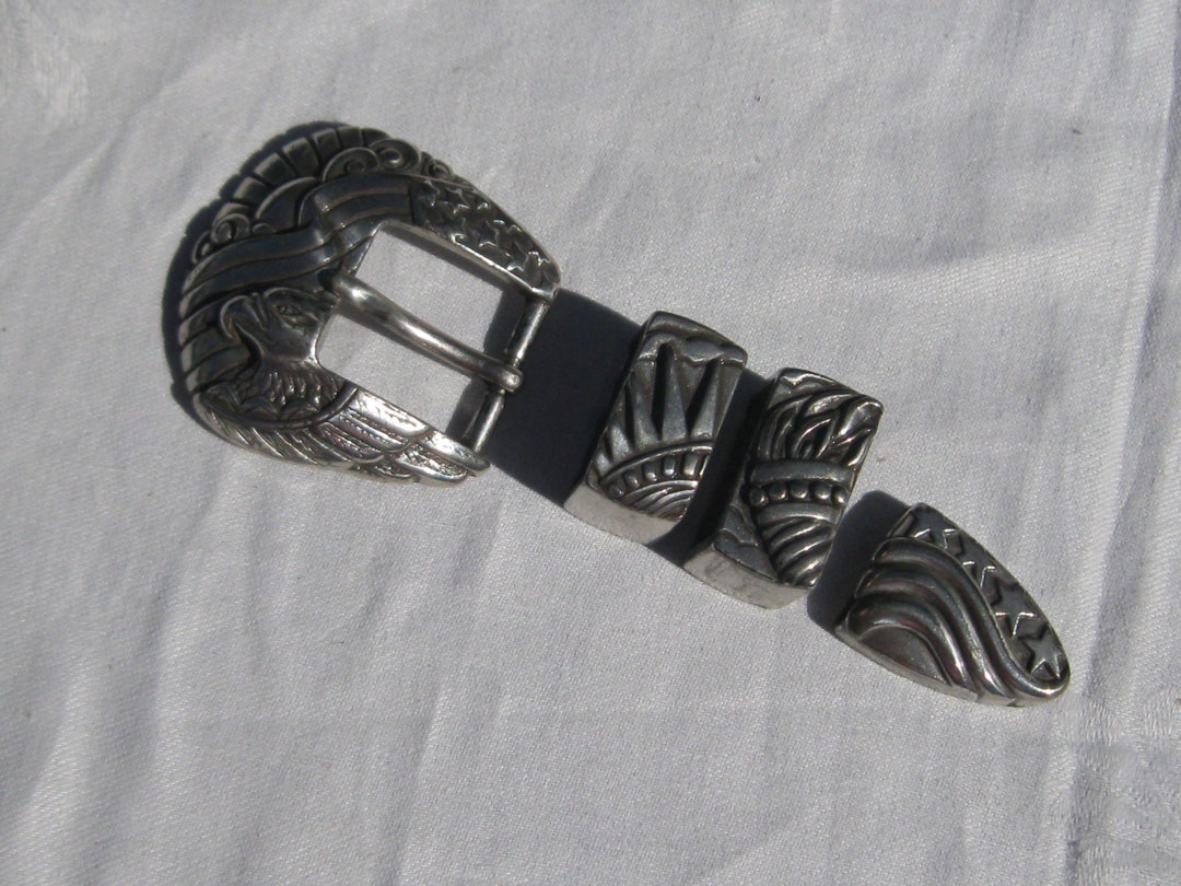 Vintage Brighton Buckle Set, Patriotic Buckle, Eagle , Stars , Stripes ...