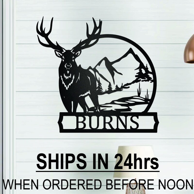 Metal Elk Sign - Etsy