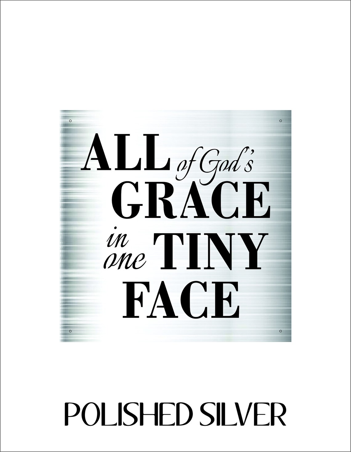 All of God's Grace in One Tiny Face Steel Wall Art - Etsy