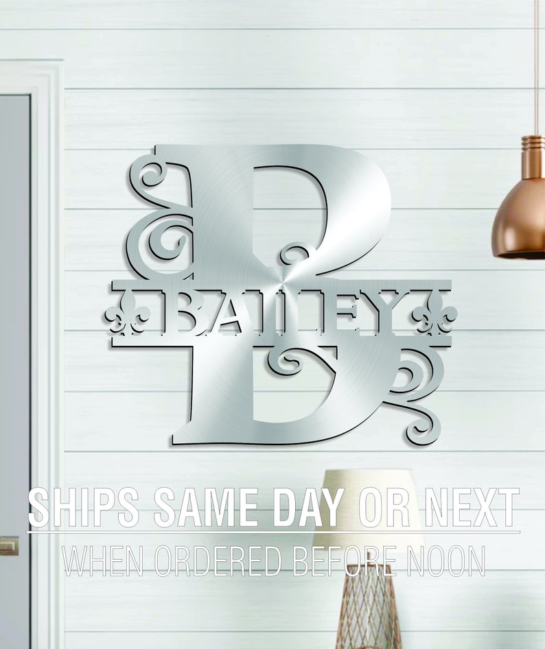 Monogram Wall Decor 24 Hour Cut/ship Fleur De Lis - Etsy