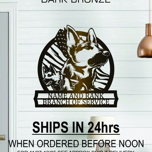 Custom K9 Police Dog Sign, Custom K9 Sign, Custom Metal Art ...
