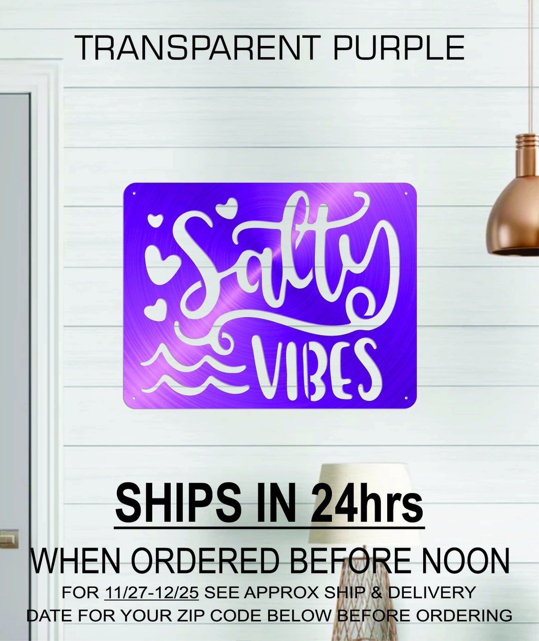 Salty Vibes Beach Metal Sign, Sandy Beach House Sign, Oceanside Sailing ...