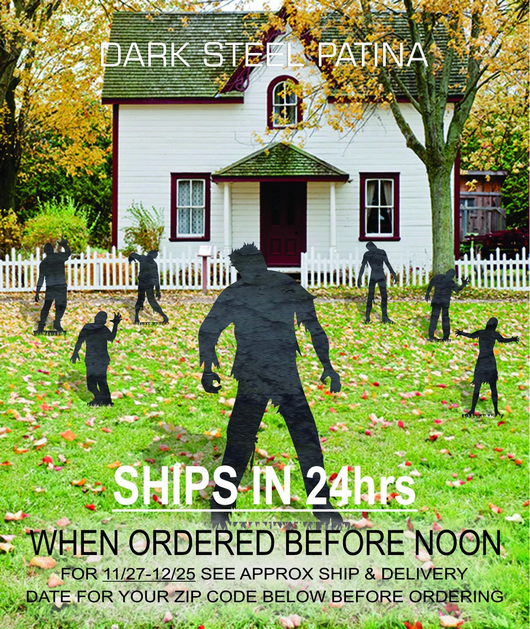 Custom Zombie Metal Yard Sign, Choose a Zombie Halloween Yard Sign ...