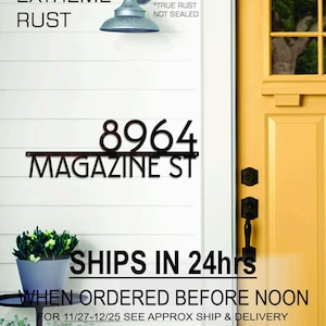 Modern House Numbers, Address Sign, House Number Sign, Metal Address ...