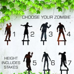 Custom Zombie Metal Yard Sign, Choose a Zombie Halloween Yard Sign ...