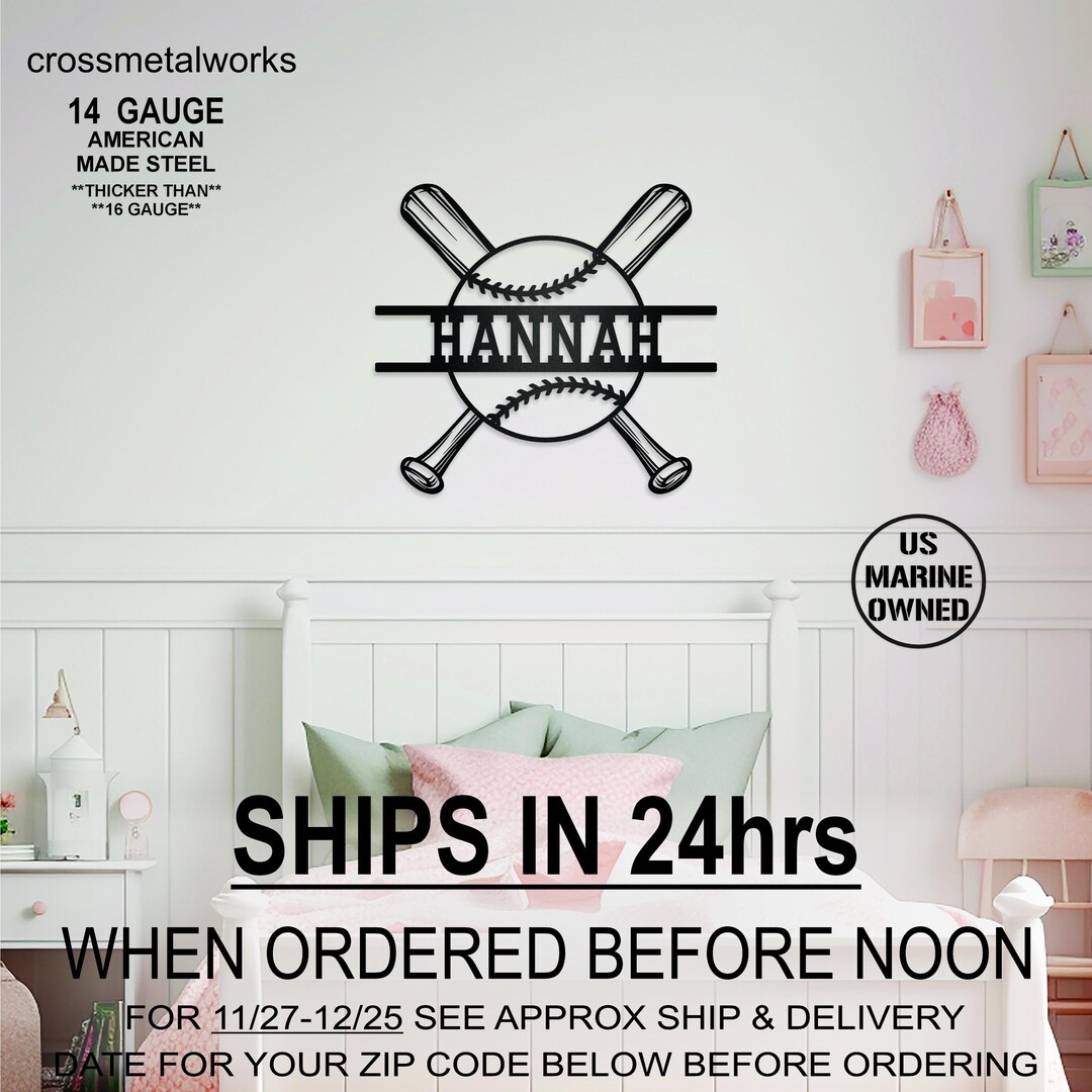 Personalized Softball Nursery Sign, Custom Softball Metal Name, Sports ...