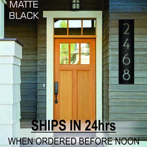 Mid Century Modern Vertical Home Address Metal Sign, MCM Address Number ...