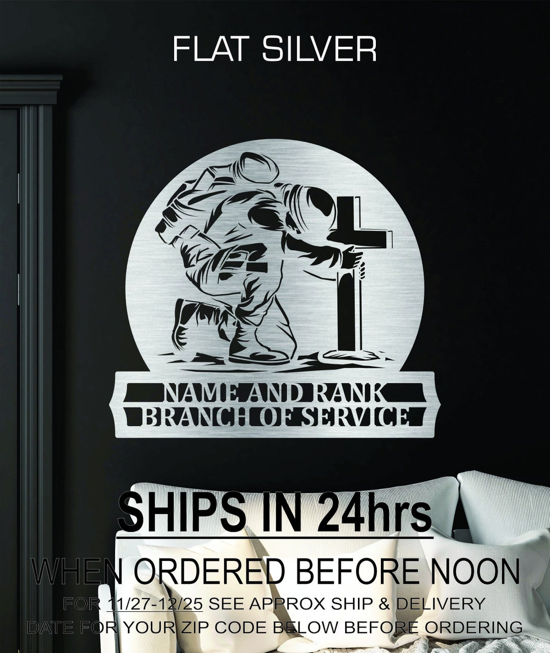 Custom Kneeling Soldier Sign, Military Art, Custom Metal Art ...