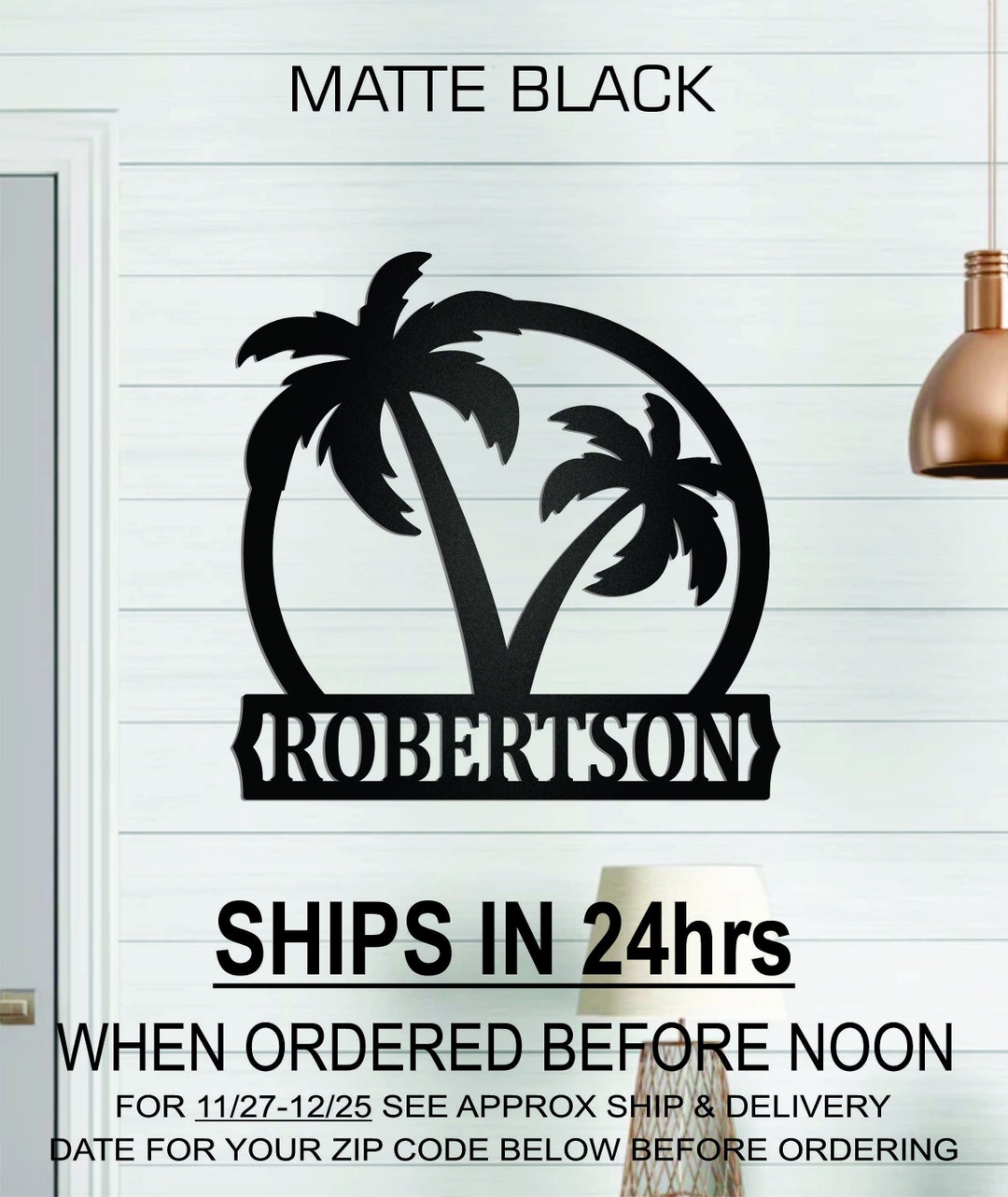 Personalized Palm Tree Metal Sign, Custom Sign, Palm Trees Beach House ...