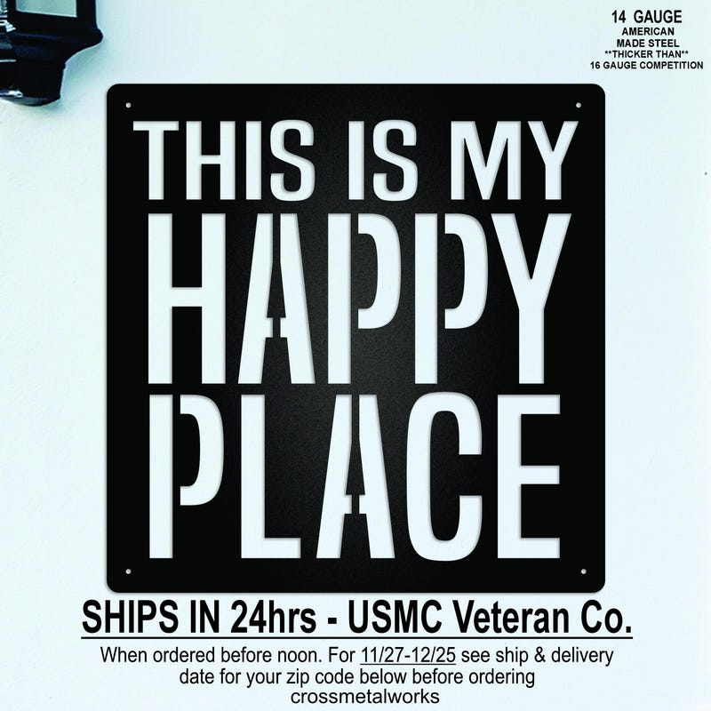 Happy Place Signs - Etsy