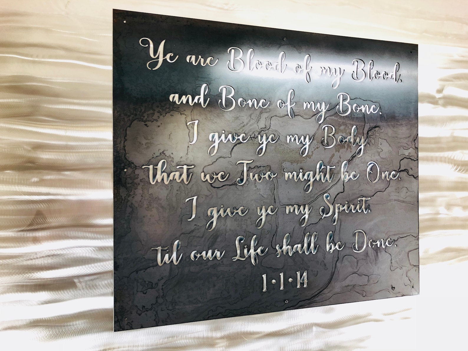 Ye Are Blood of My Blood Metal Wall Art! - Etsy