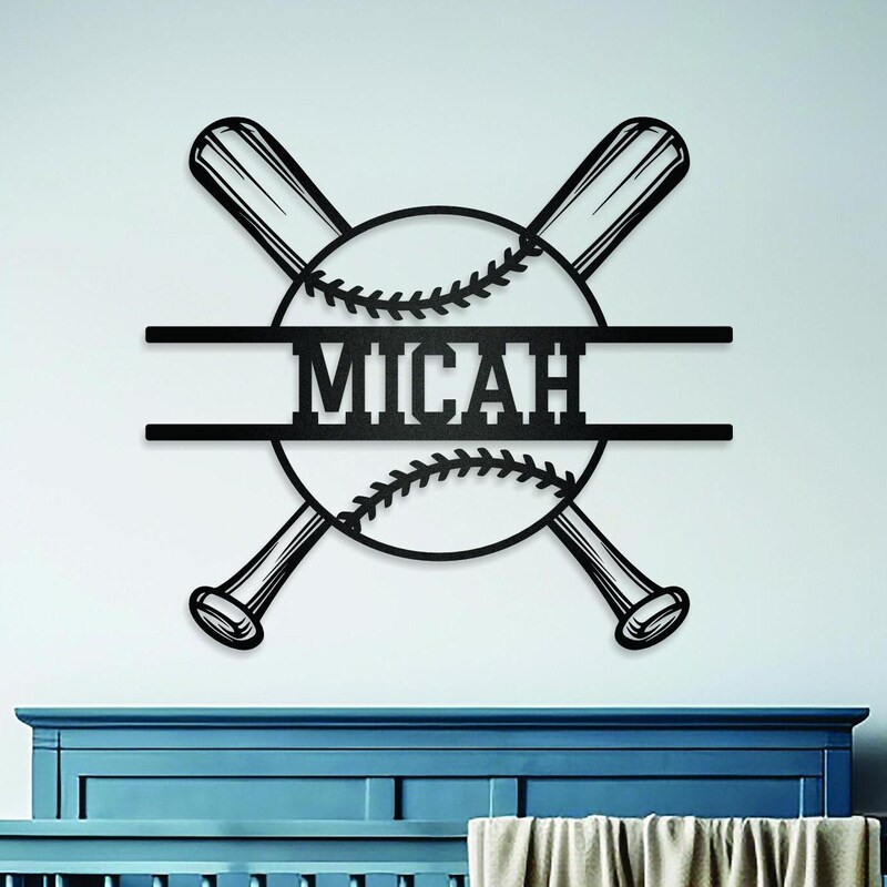 Baseball Name Sign - Etsy