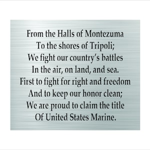 The Marine Corps Hymn....that Says It All, Semper Fi Brothers - Etsy