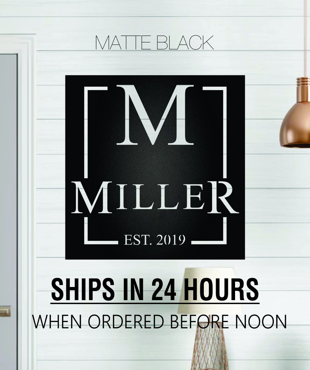 Square Personalized Family Name Metal Art, Cut 2 Order, Name Sign ...