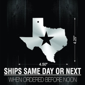 Texas State Metal Wall Decor and Ornament, Custom Metal Sign, 4" to 48 ...