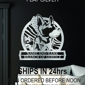 Custom K9 Police Dog Sign, Custom K9 Sign, Custom Metal Art ...