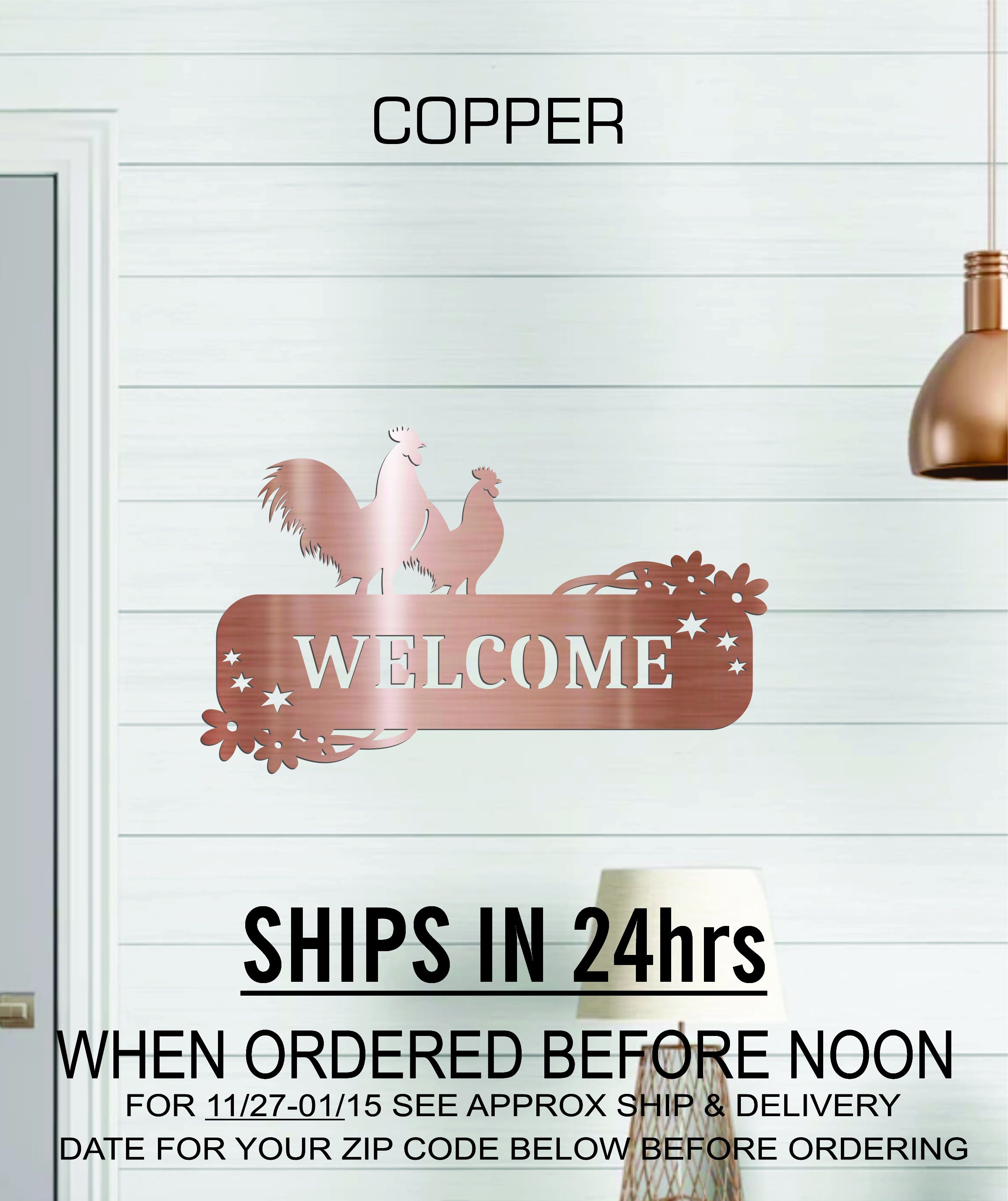 Welcome Chicken Custom Steel Sign Personalized Steel Family | Etsy