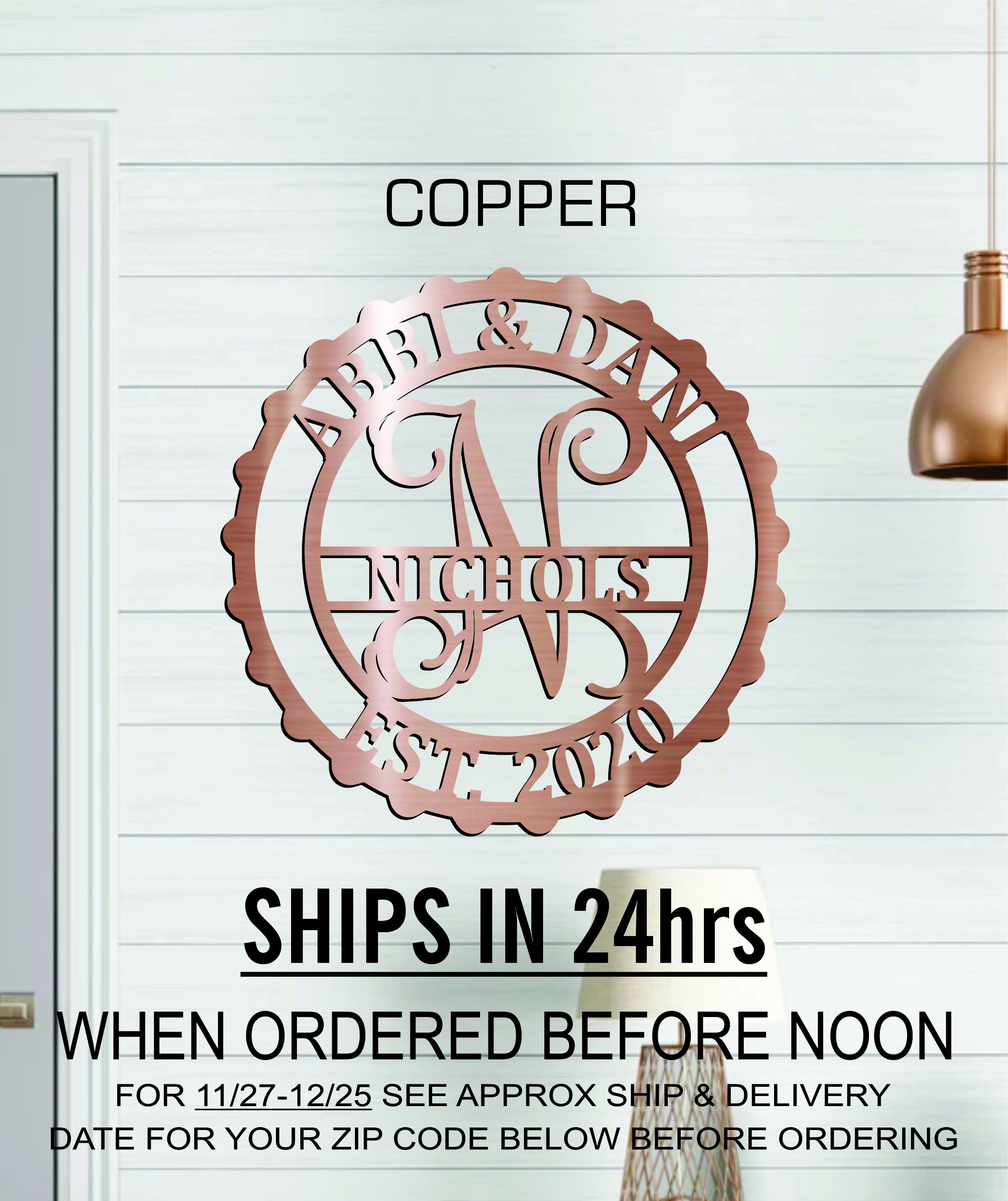 Metal Monogram Cut to Order Closing Gift Anniversary Personalized ...