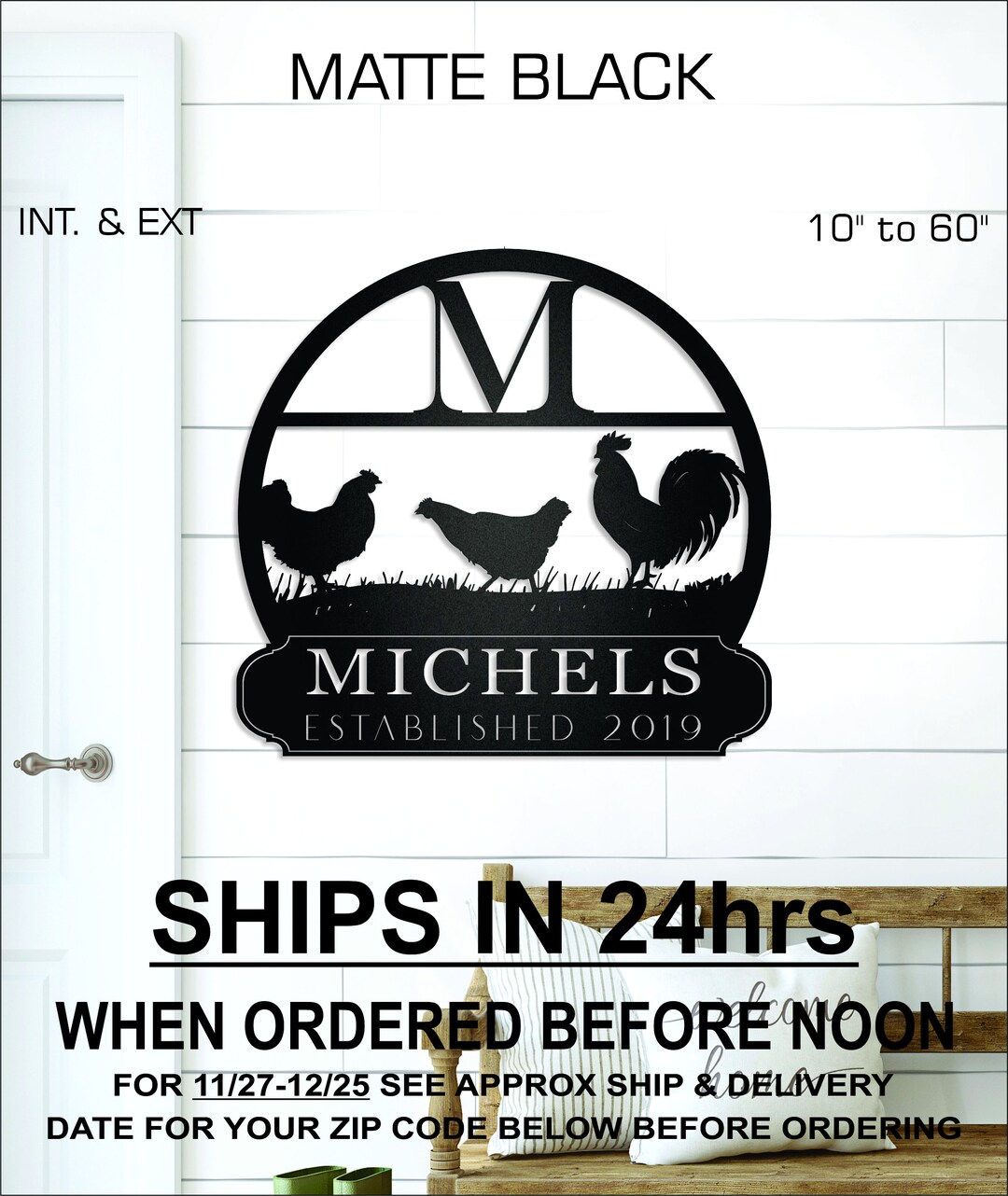 Custom Chicken Sign, Custom Metal Art, Personalized, Cut to Order ...