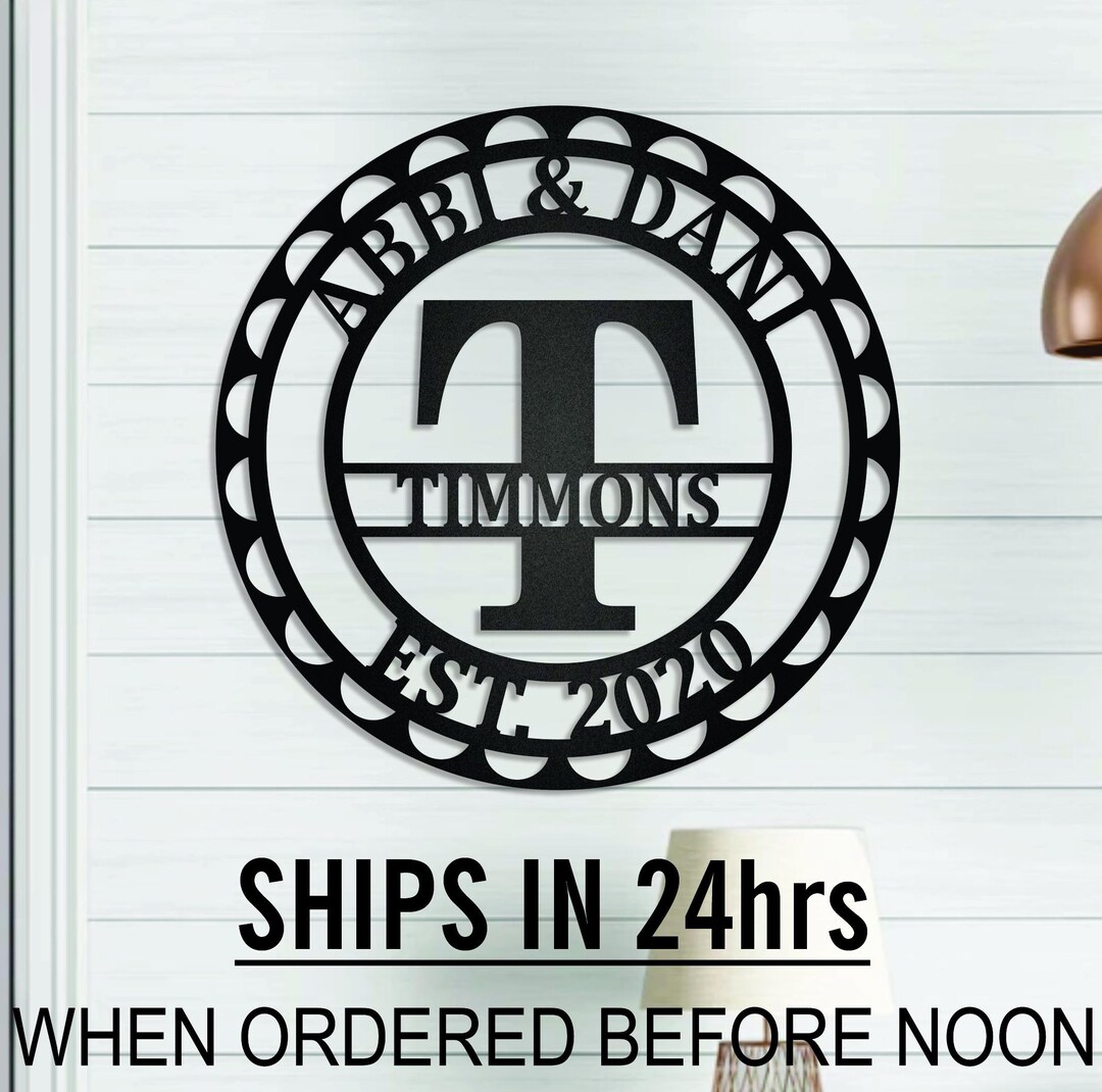 Custom Family Monogram, Personalized, Cut to Order, Name Sign, Closing ...