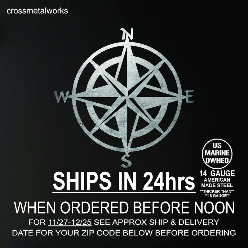 Metal Compass Decor 8 - Etsy