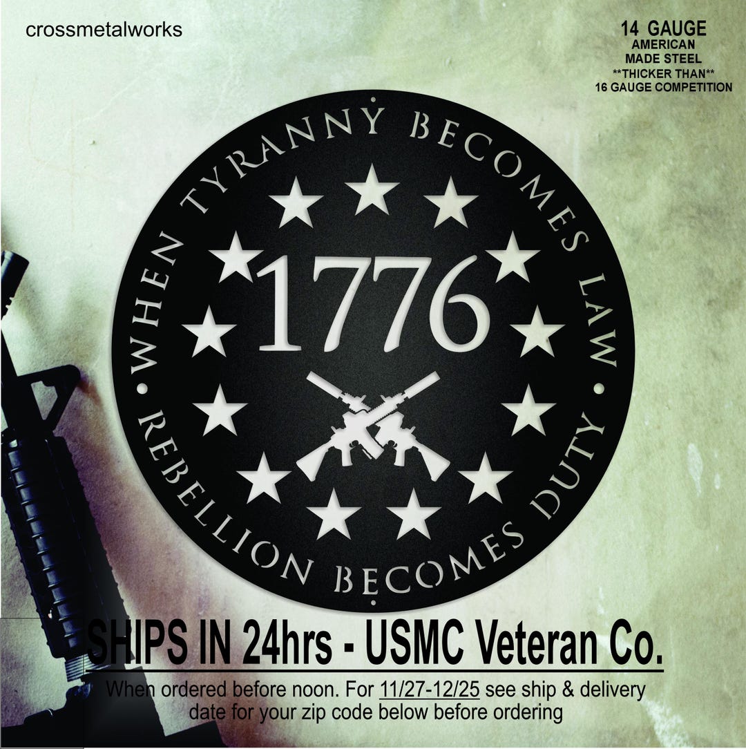 2nd Amendment, 2A, 1776, Tyranny, Rebellion, AR-15, Patriotic, Veterans ...