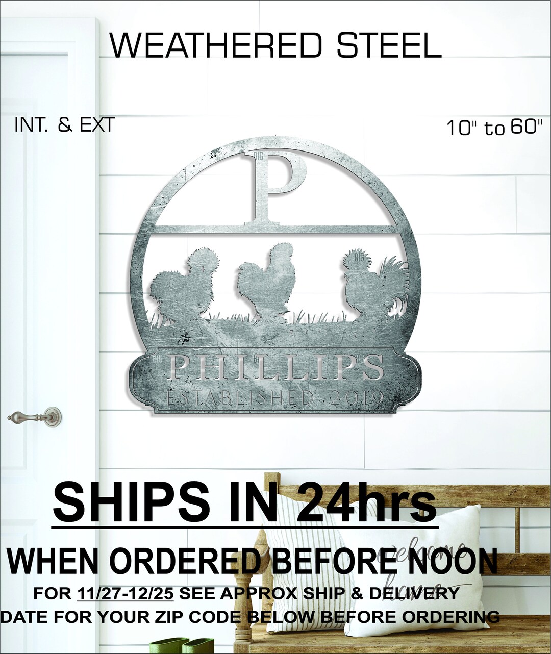 Custom Chicken Sign, Custom Metal Art, Personalized, Cut to Order ...