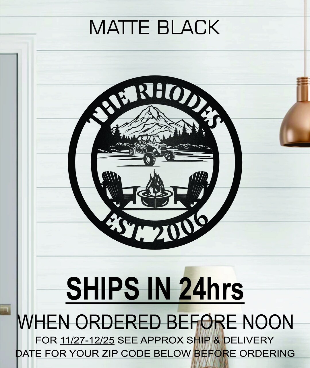 Custom Side by Side Mountain Sign, Custom Metal Art, Personalized ...