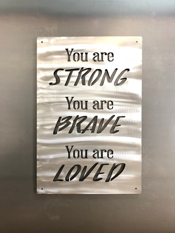 You Are STRONG You Are BRAVE You Are LOVED Kids Room | Etsy
