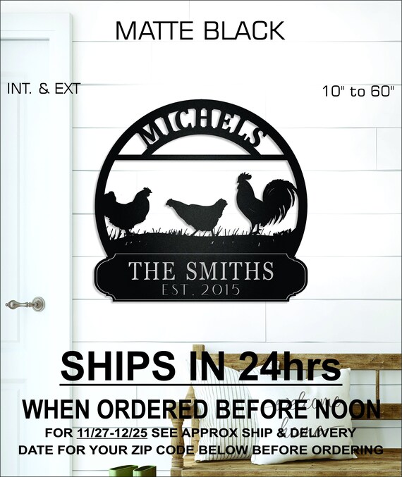 Custom Chicken Sign Custom Metal Art Personalized Cut to - Etsy