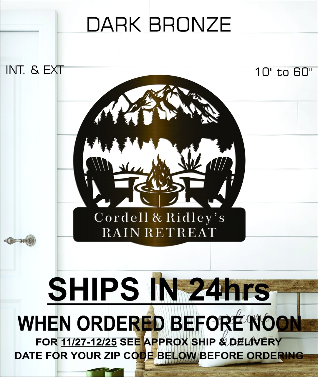 Custom Lake Sign, Custom Metal Art, Personalized, Cut to Order, Closing ...