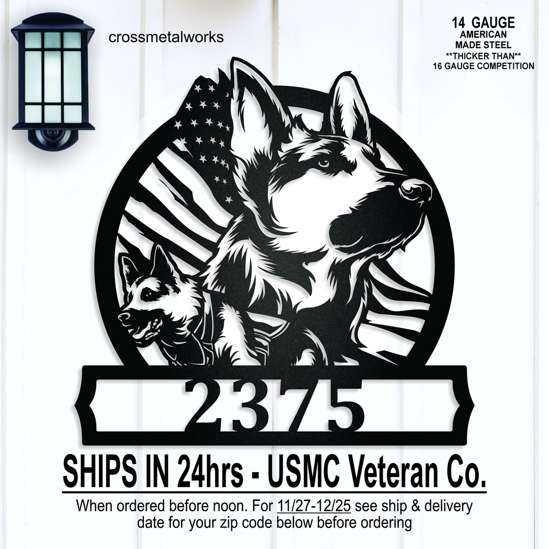 Custom K9 Police Dog Address Sign, Custom K9 Sign, Custom Metal Art ...