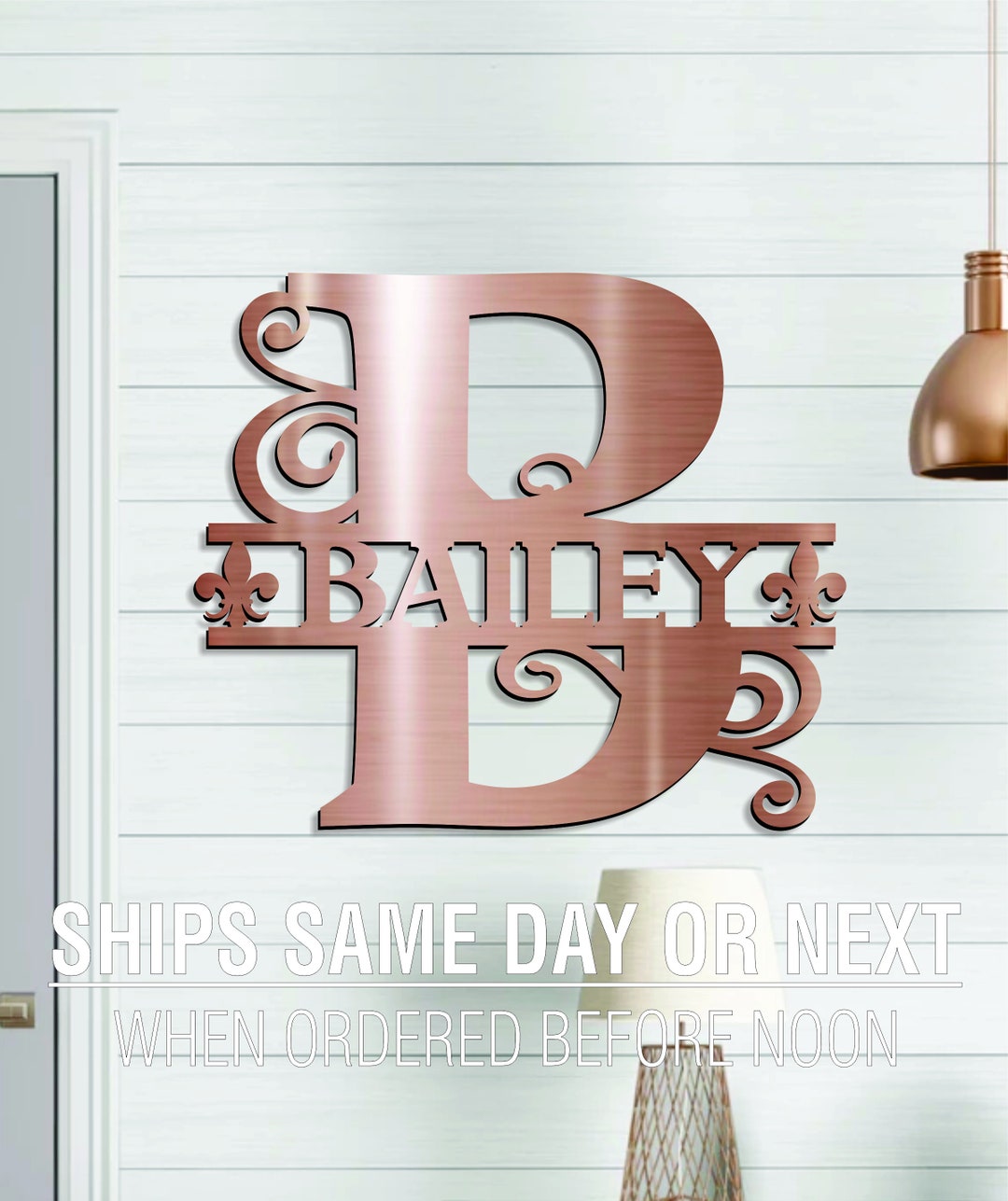 Monogram Wall Decor 24 Hour Cut/ship Fleur De Lis - Etsy