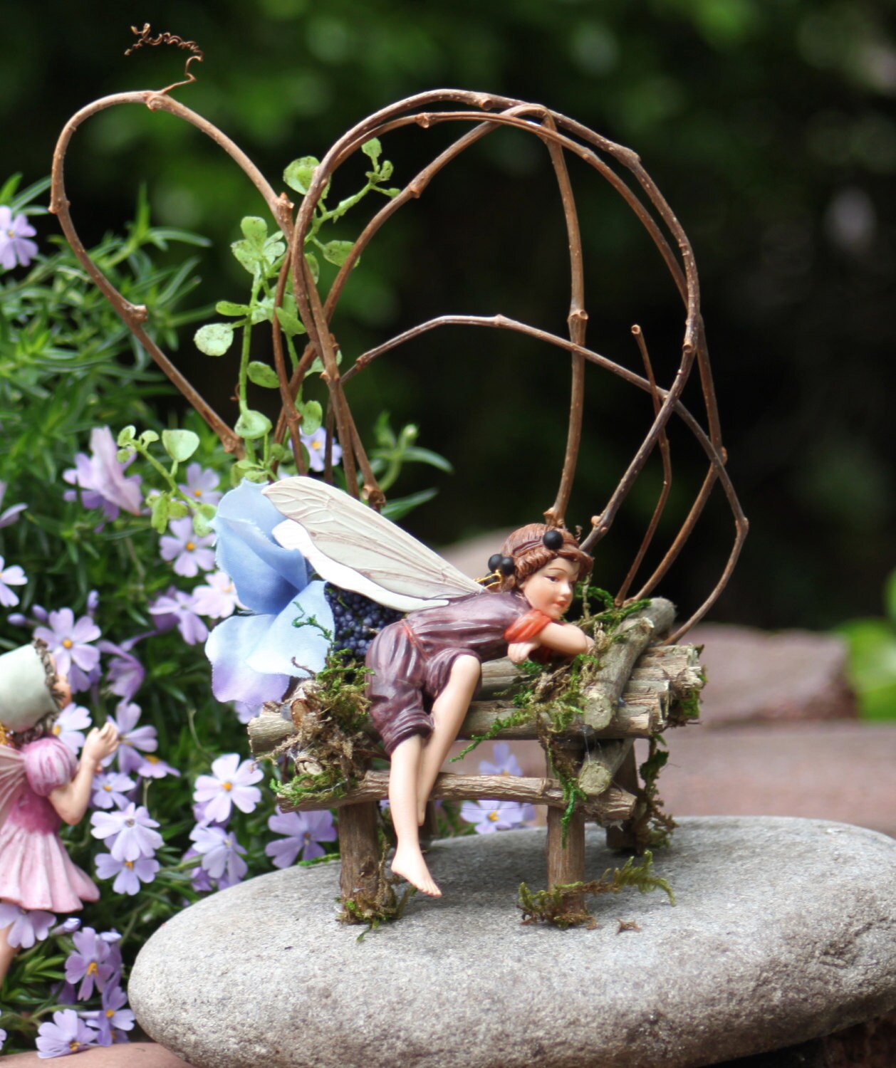 Fairy Chair Wild Vine and Willow Branch Fairy Bench | Etsy