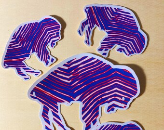 Zubaz Bills Sticker - Etsy