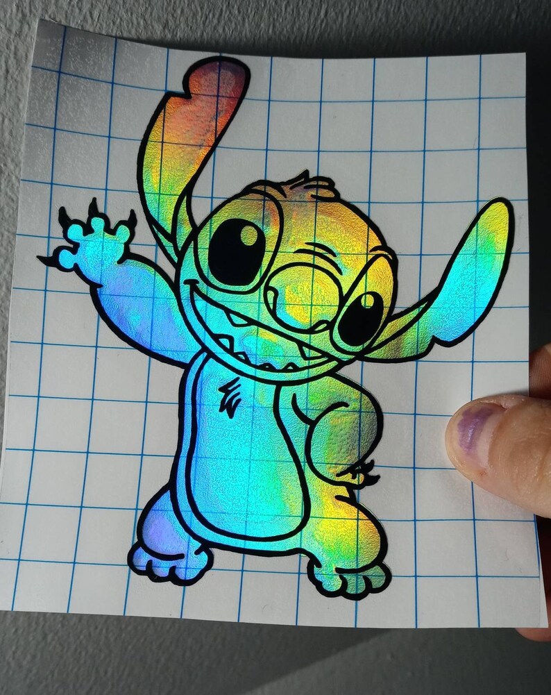 Holographic Stitch Sticker Stitch Car Decal | Etsy Holographic Stitch Sticker Stitch Car Decal | Etsy