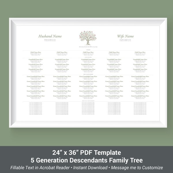 Modern Family Tree - Etsy