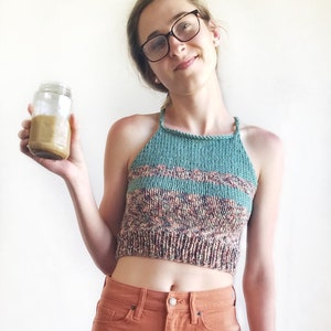 Knitting PATTERN / the Poppy Tank / Knit Crop Top / Knit Tank Top ...