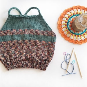 Knitting PATTERN / the Poppy Tank / Knit Crop Top / Knit Tank Top ...