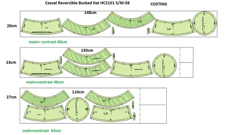 Reversible Bucket Hat Sewing Pattern - All Sizes, in PDF Format - Etsy