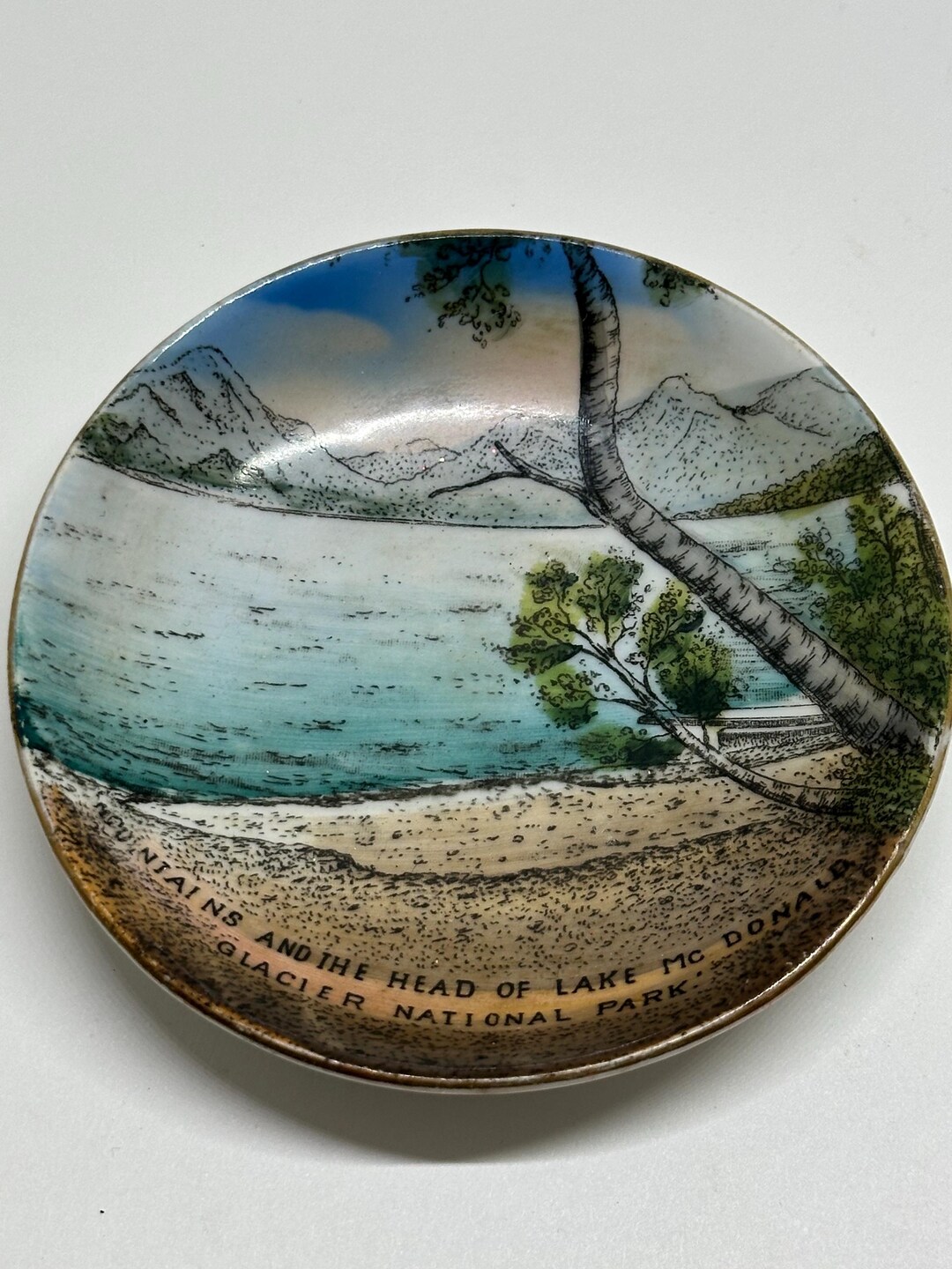 Vintage Mini Glacier National Park Lake Mcdonald Mini Plate 4” Oct25 - Etsy