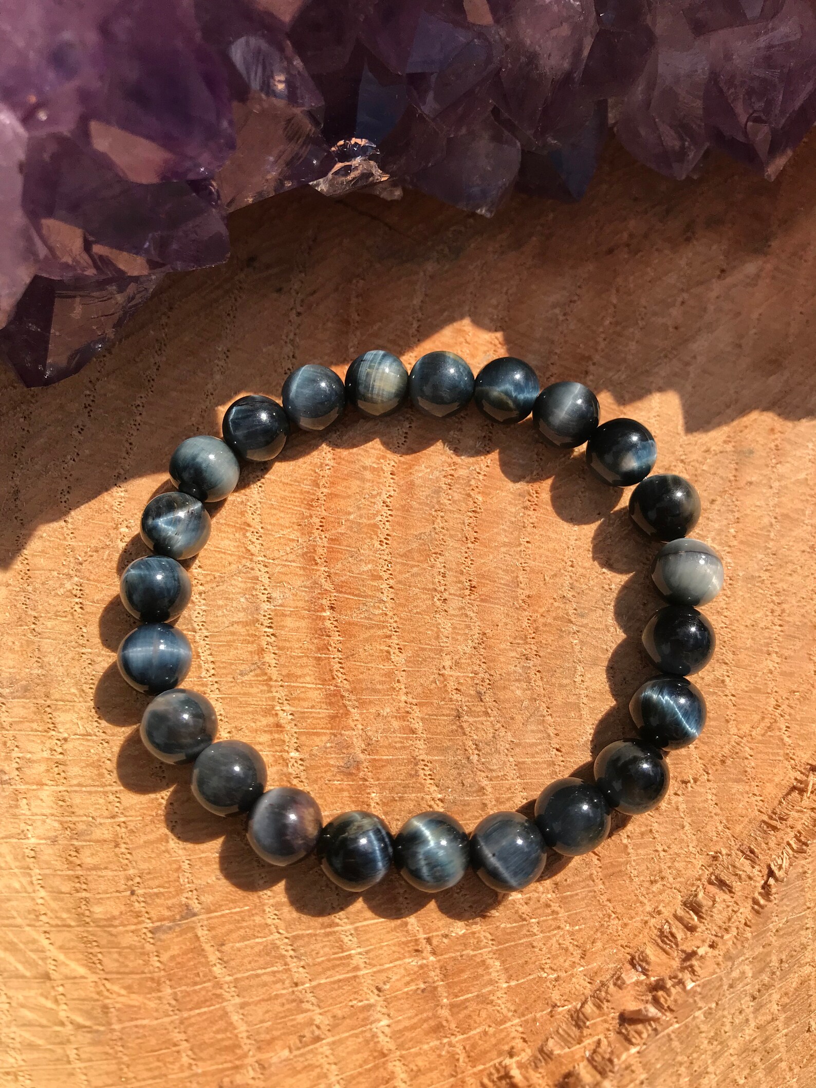Blue Hawk Eye Bracelet Chakra Healing Crystals Inner | Etsy