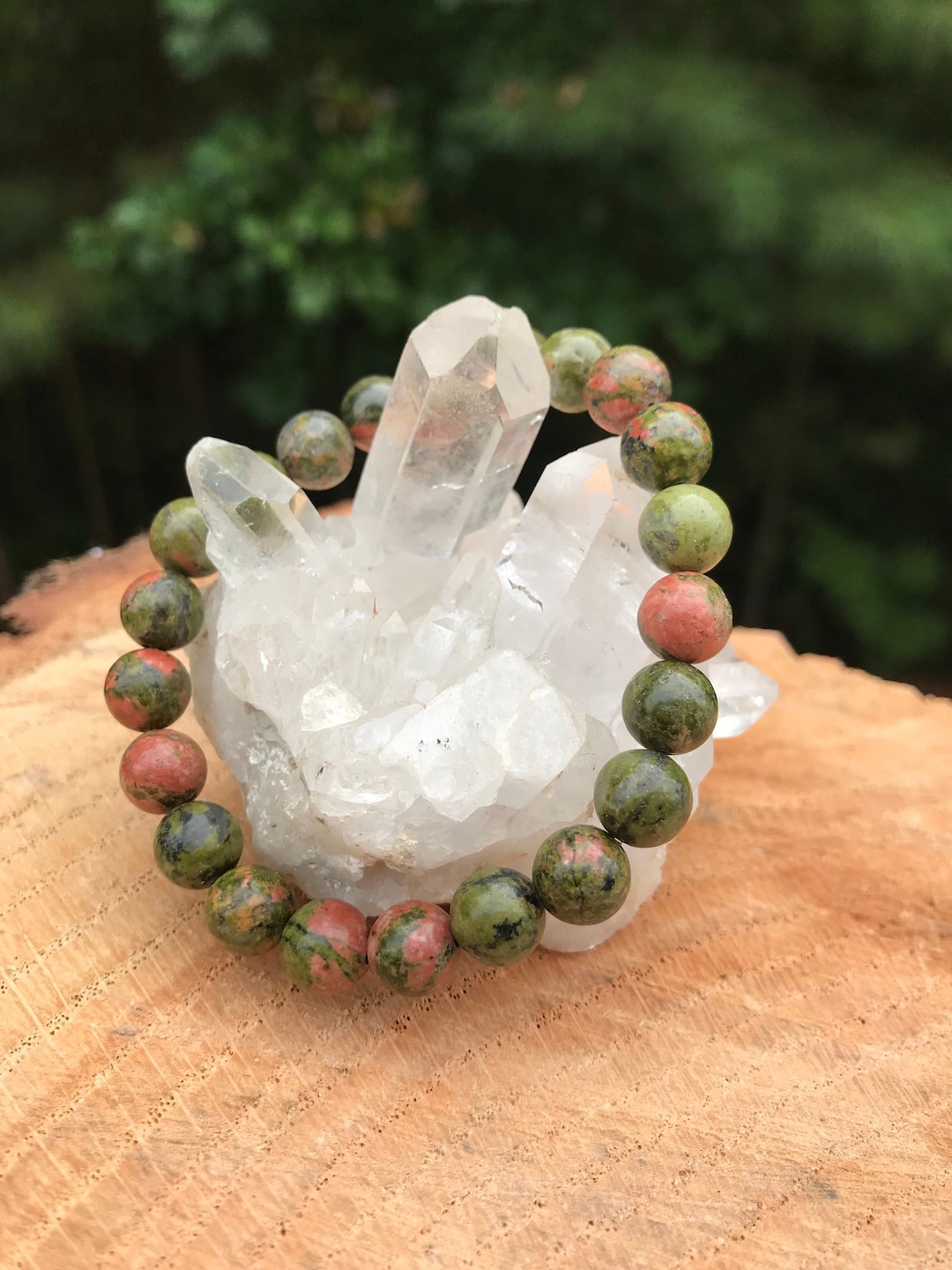 Unakite Bracelet | Chakra Healing | Emotional Balance | Goddess ...
