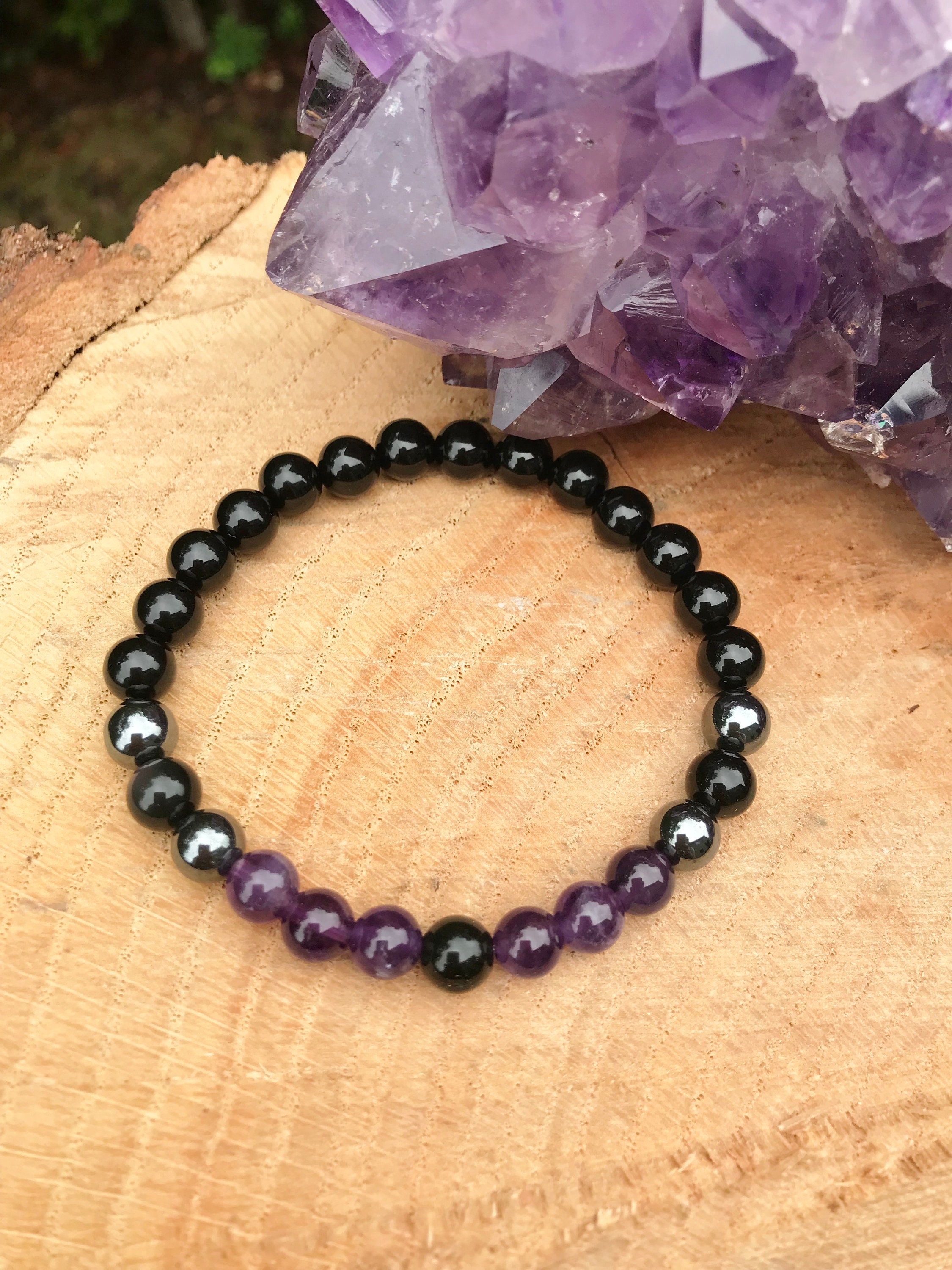 Psychic Attack Shield Bracelet Chakra Healing Crystal | Etsy