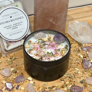 Ostara Blessings Herbal Intention Crystal Wax Melt Ritual Altar Tool ...